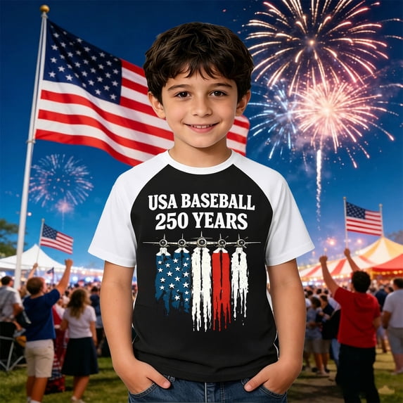 250 Years America Shirt Boys Independence Day Patriotic Print Short ...