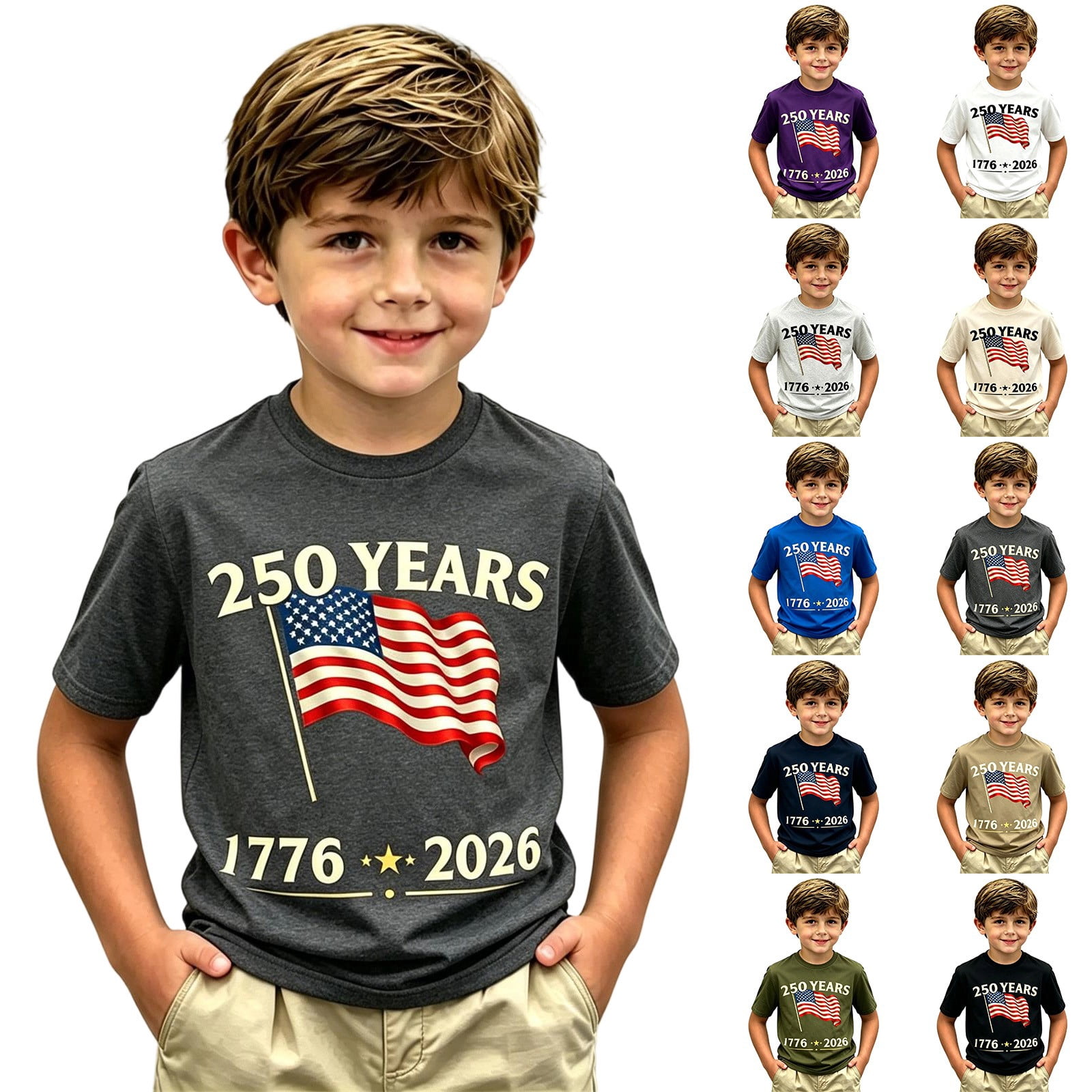 250 Years America Shirt - USA 250th Anniversary Flag 4th Of July Loose ...