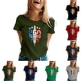 250 Years America Shirt Women's Casual Anniversary Graphic Short Sleeve ...