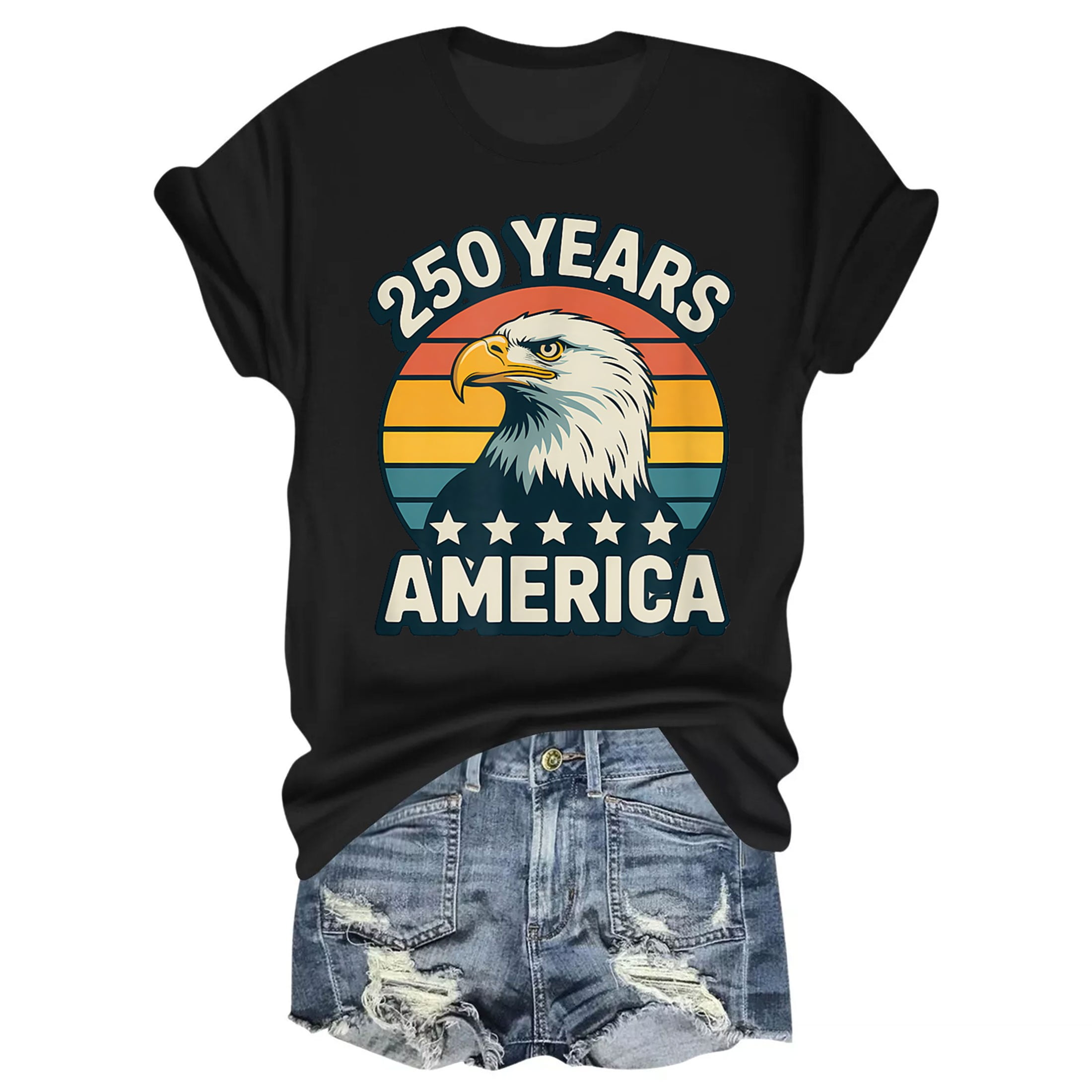250 Years America T-Shirt – Vintage Eagle Design – Patriotic Pride ...