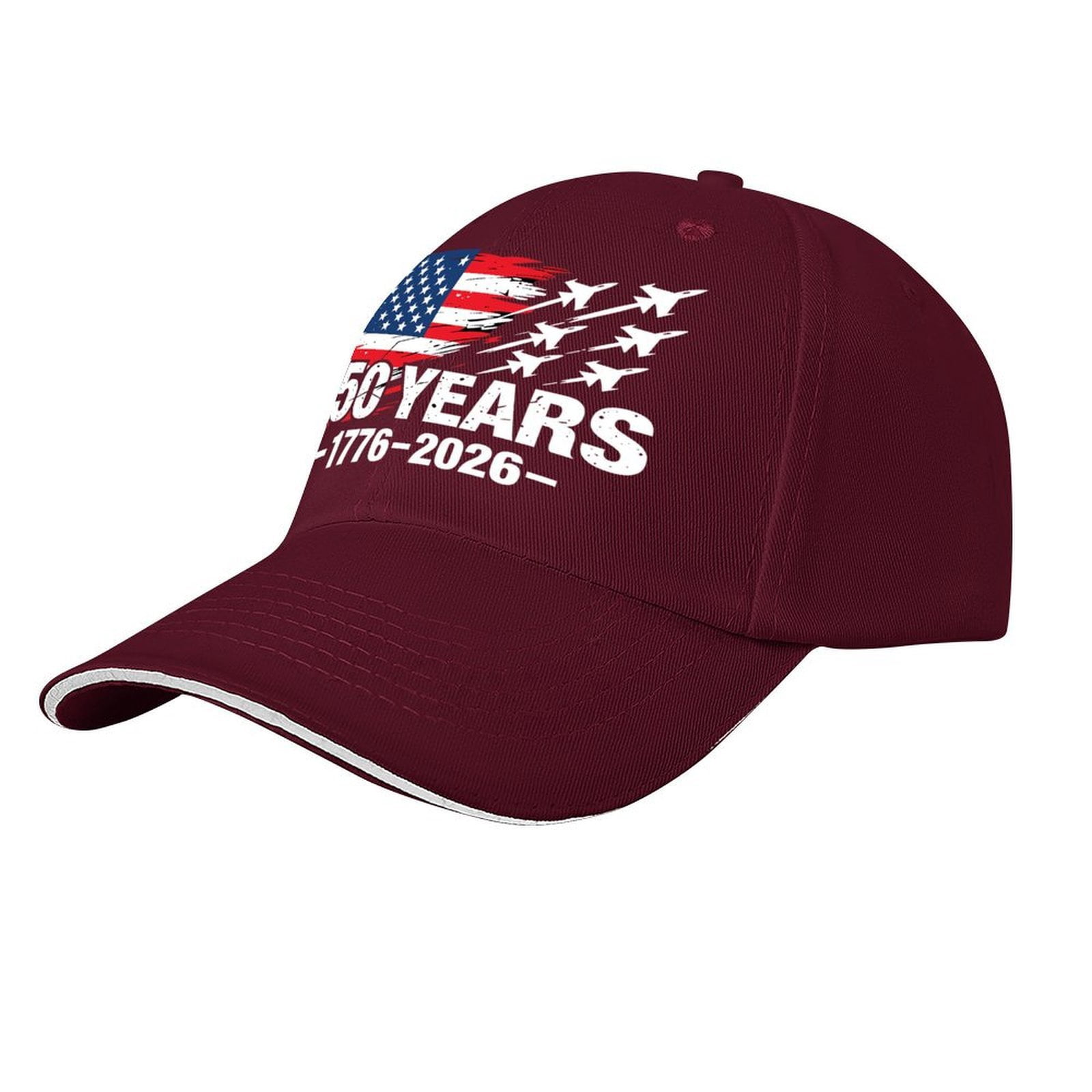 250 Years American 1776-2026 250th USA Patriotic Mesh Sandwich Brim Hat ...