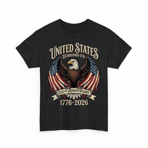 250 Years American Flag Bald Eagle 250th Anniversary USA Patriotic T ...