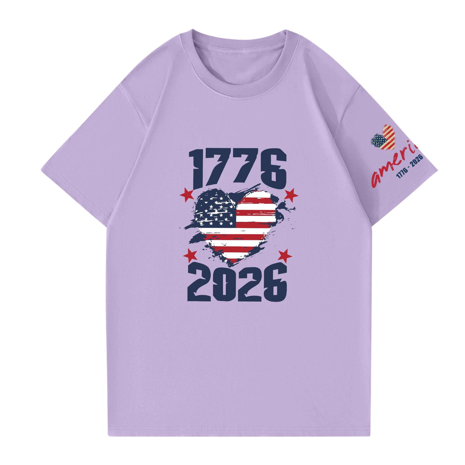 250 Years American Flag T-Shirts for Women Cute Goose Classic Print ...