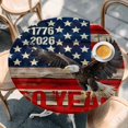 250 Years Anniversary Eagle Round Fitted Tablecloth with Elastic Edge ...