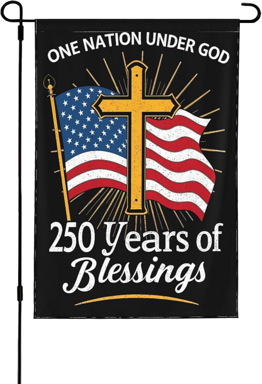 250 Years Anniversary Flag 12.5"x18" One Nation Under God USA Patriotic ...