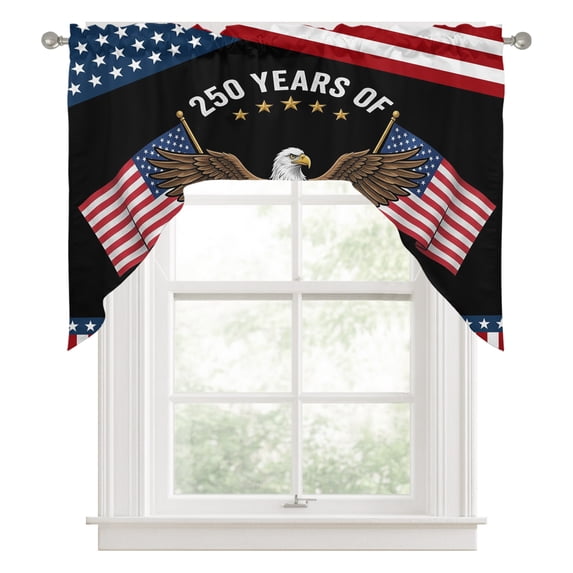 250 Years Anniversary Kitchen Curtains Swag Valance for Windows ...