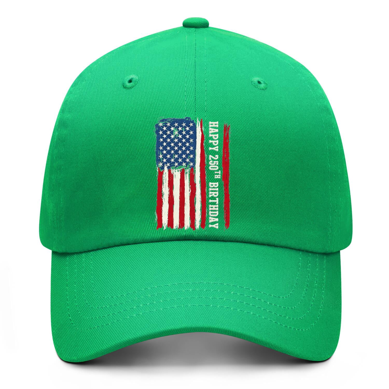 250 Years Anniversary USA Light-green Baseball Cap with Printed Artwork ...