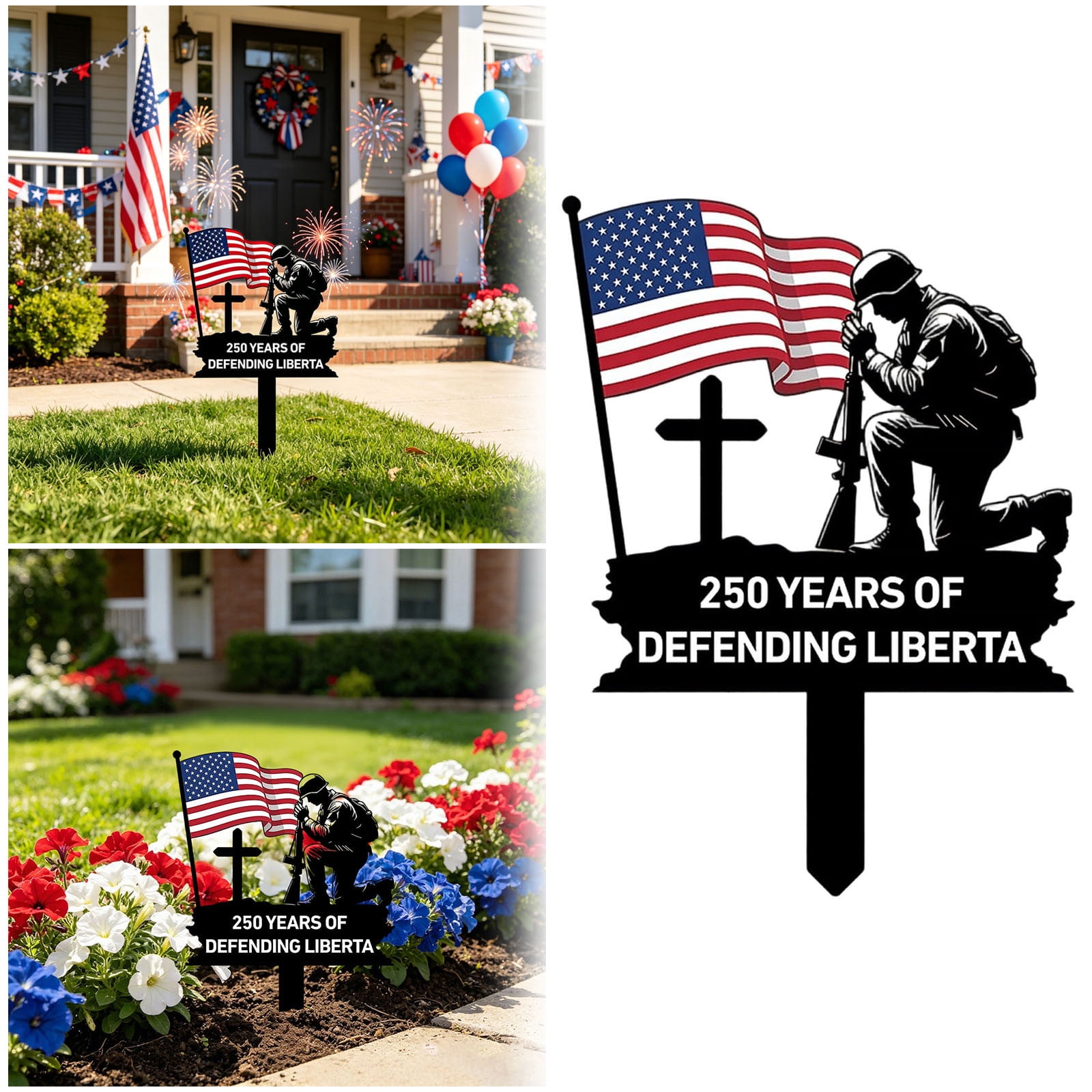 250 Years of Defending Liberty Metal Garden Stake - Durable Iron ...