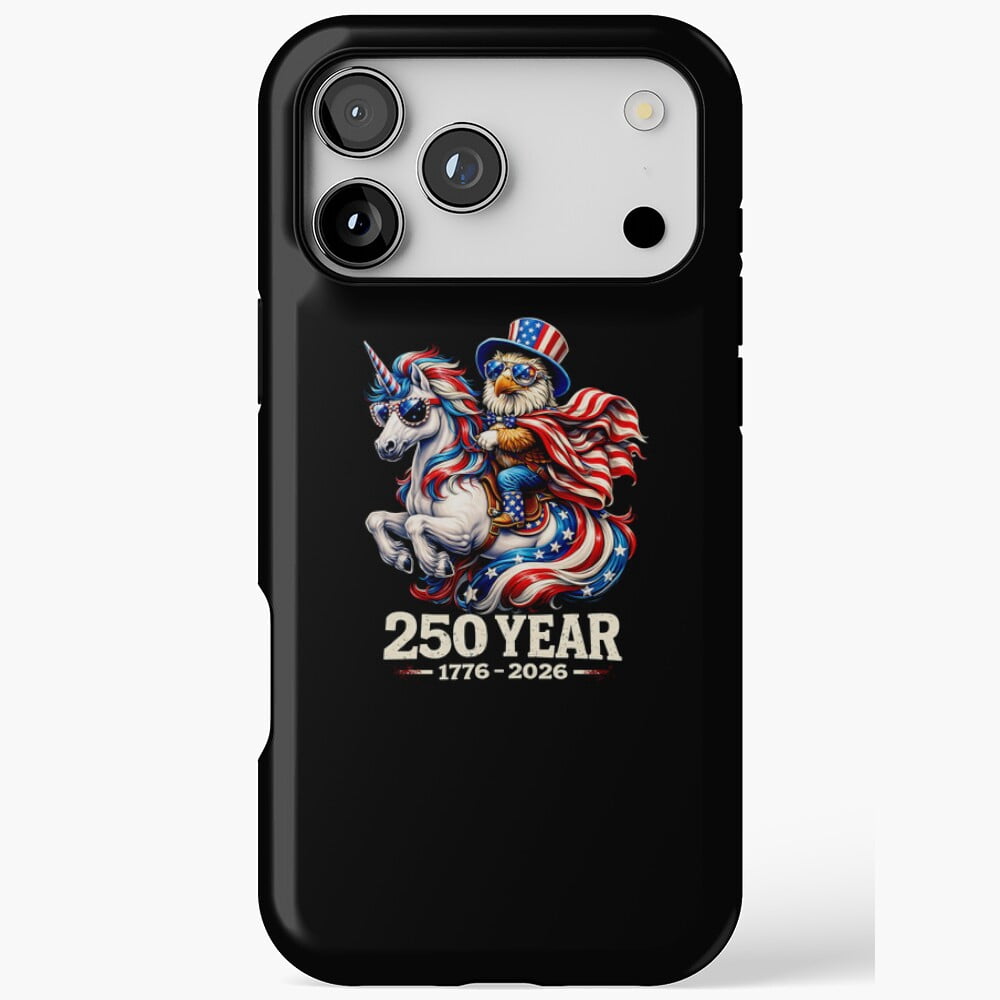 250 Years Eagle Riding Unicorn Patriotic USA Phone Case for iPhone 17 ...