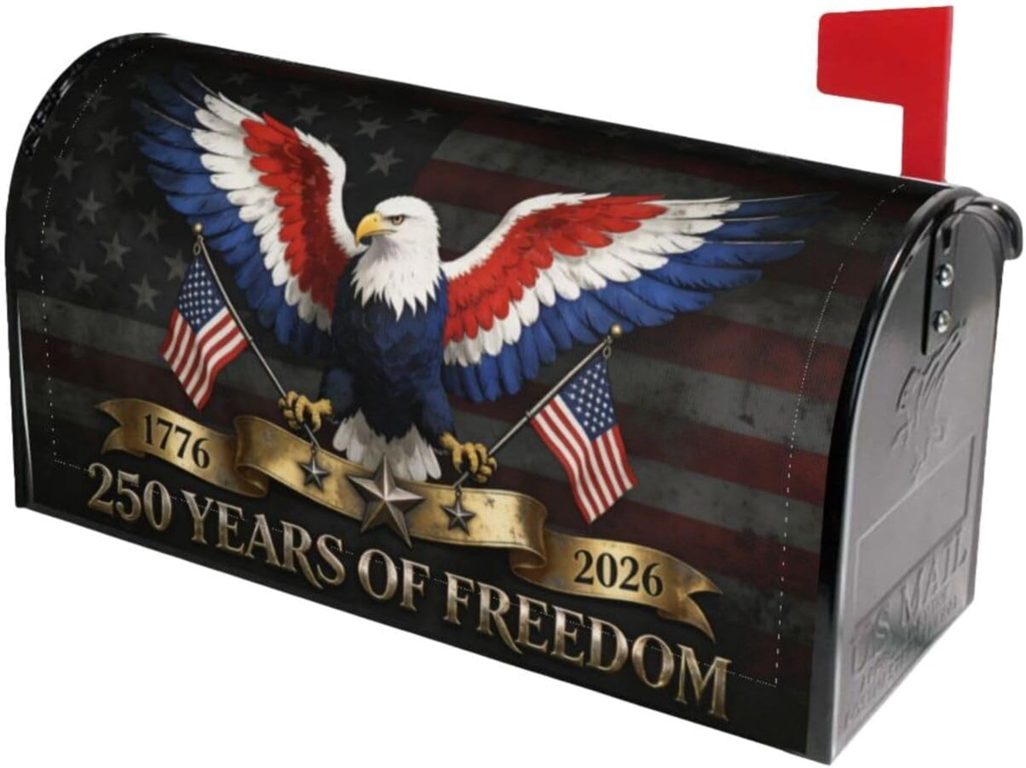 250 Years Eagle of USA Mailbox Covers, Magnetic Post Box Cover Wraps ...