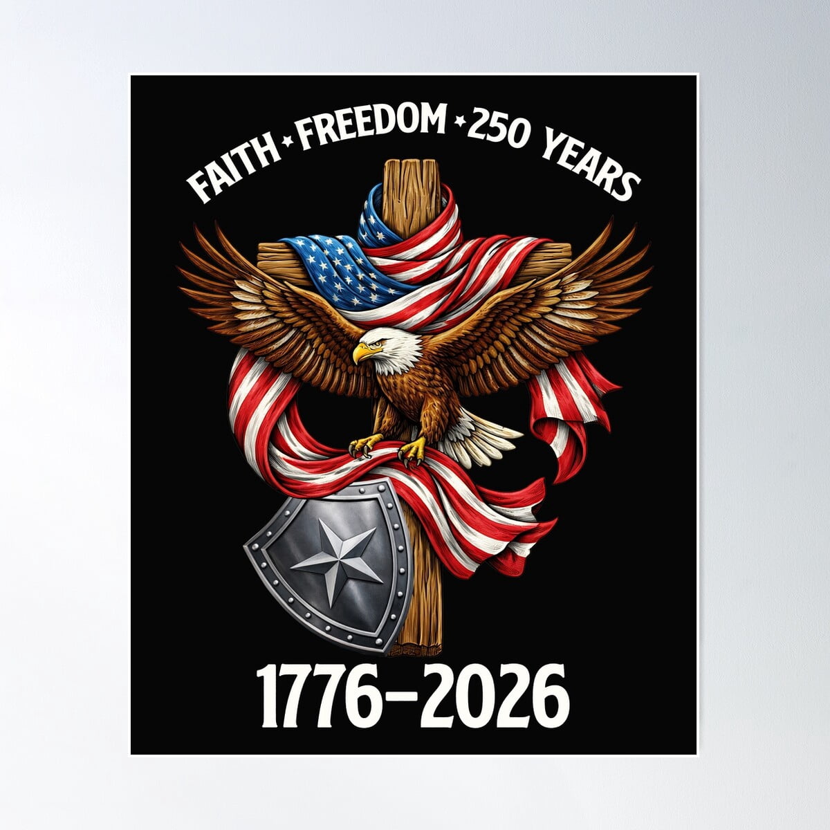 250 Years Faith And Freedom Holy Cross Flower Garden Typography ...