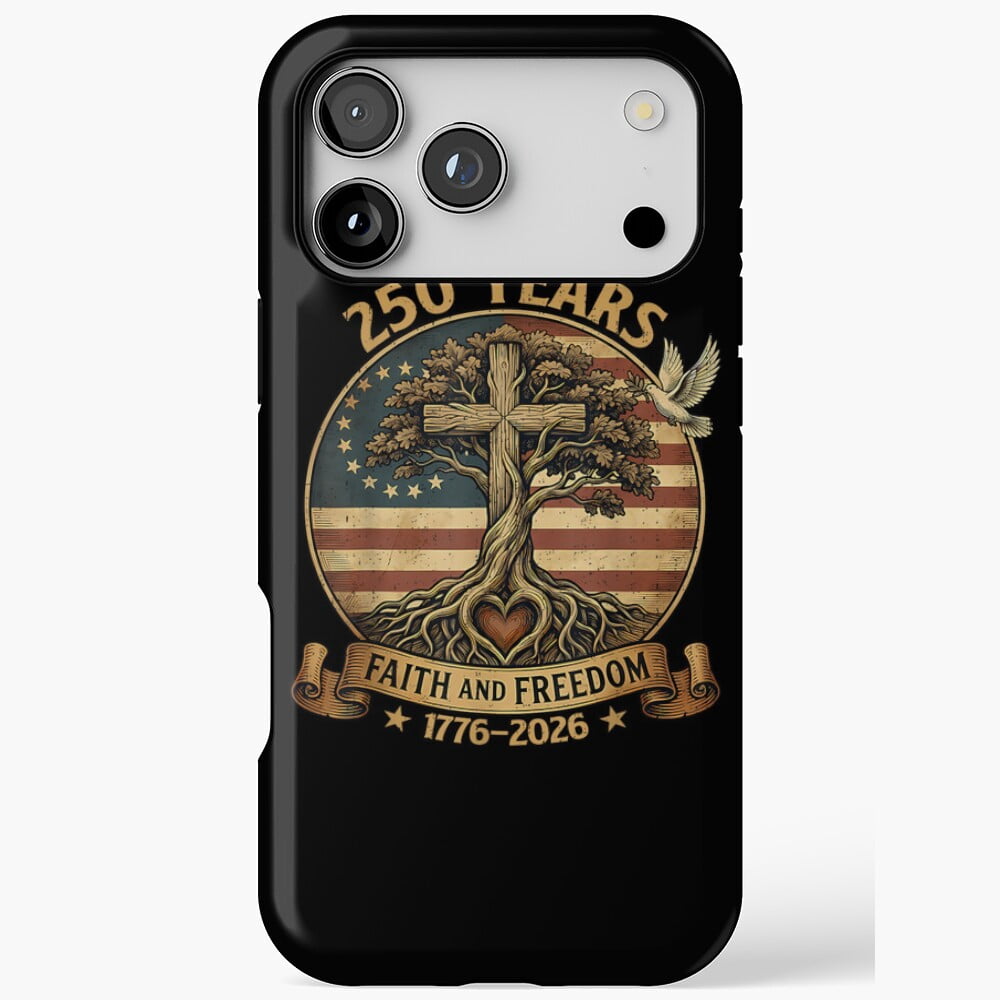 250 Years Faith Freedom Tree Cross USA Flag Phone Case for iPhone 11 to ...