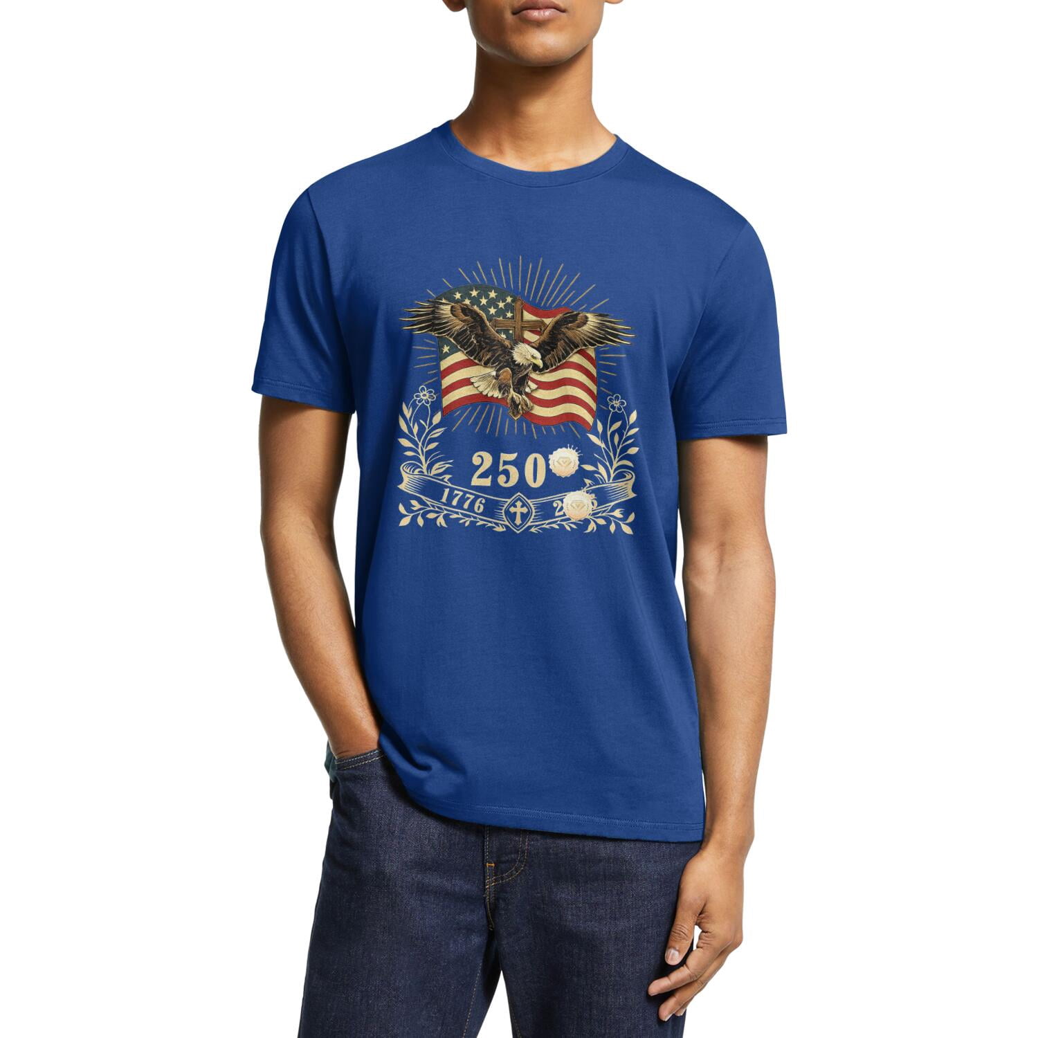250 Years of Freedom 250th Anniversary Dark-blue T-Shirt Designed with ...