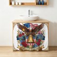 250 Years of Freedom Cabinet Curtains 10" W x 11" L, Bald Eagle Bell ...