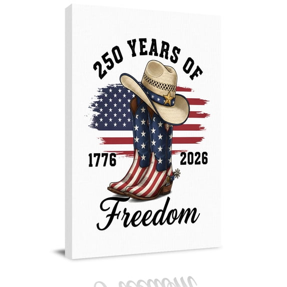 250 Years of Freedom Canvas Wall Art for Living Room, Independence Day ...