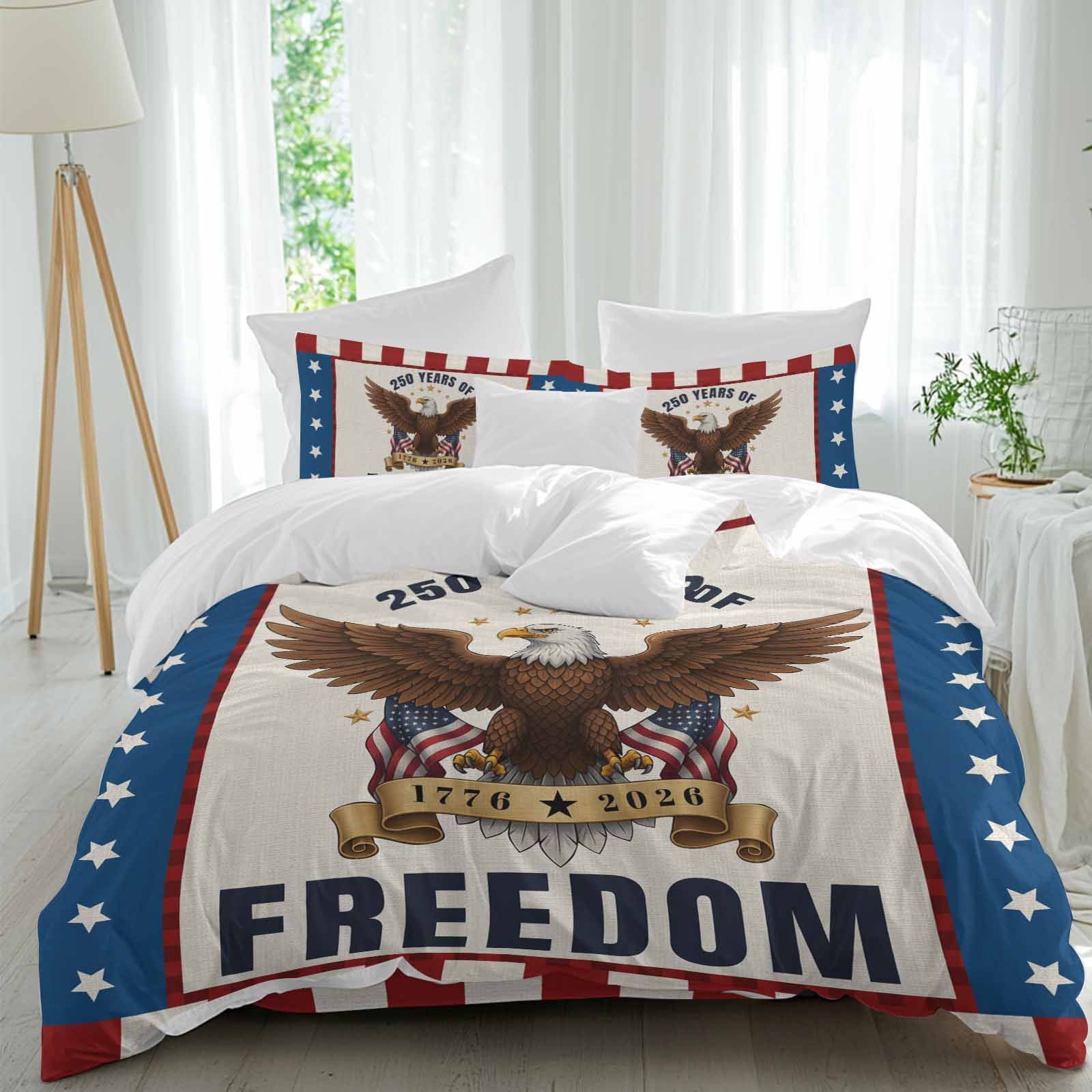 250 Years of Freedom Comforter Set California King Size, 4th of July ...