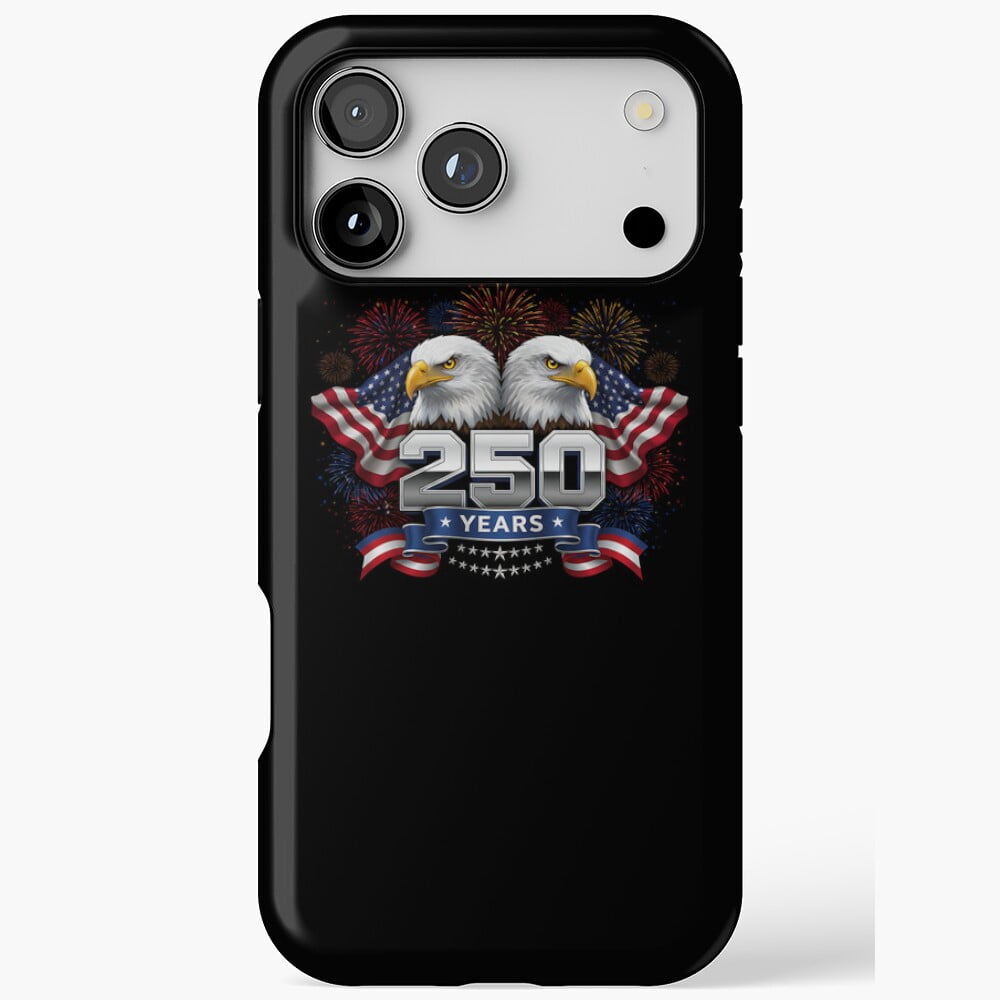 250 Years Freedom Eagle American Flag Fireworks Phone Case for iPhone ...