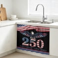 250 Years of Freedom Eagle Cabinet Curtains 28" W x 35" L, Independence ...