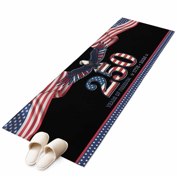 250 Years of Freedom Eagle Washable Runner Rugs 2'x6', Independence Day ...