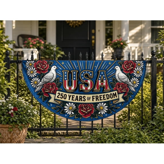 250 Years of Freedom Flag, Patriotic Horse and Eagle Decor, USA 250th ...