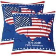 250 Years Of Freedom Throw Pillow Covers USA Flag for 250th Anniversary ...