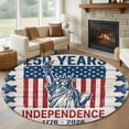250 Years Independence 7' Round Rug for Living Room Conversation Area ...