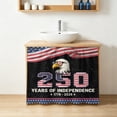 250 Years of Independence Cabinet Curtains 10"Wx11"L, 4th of July Eagle ...
