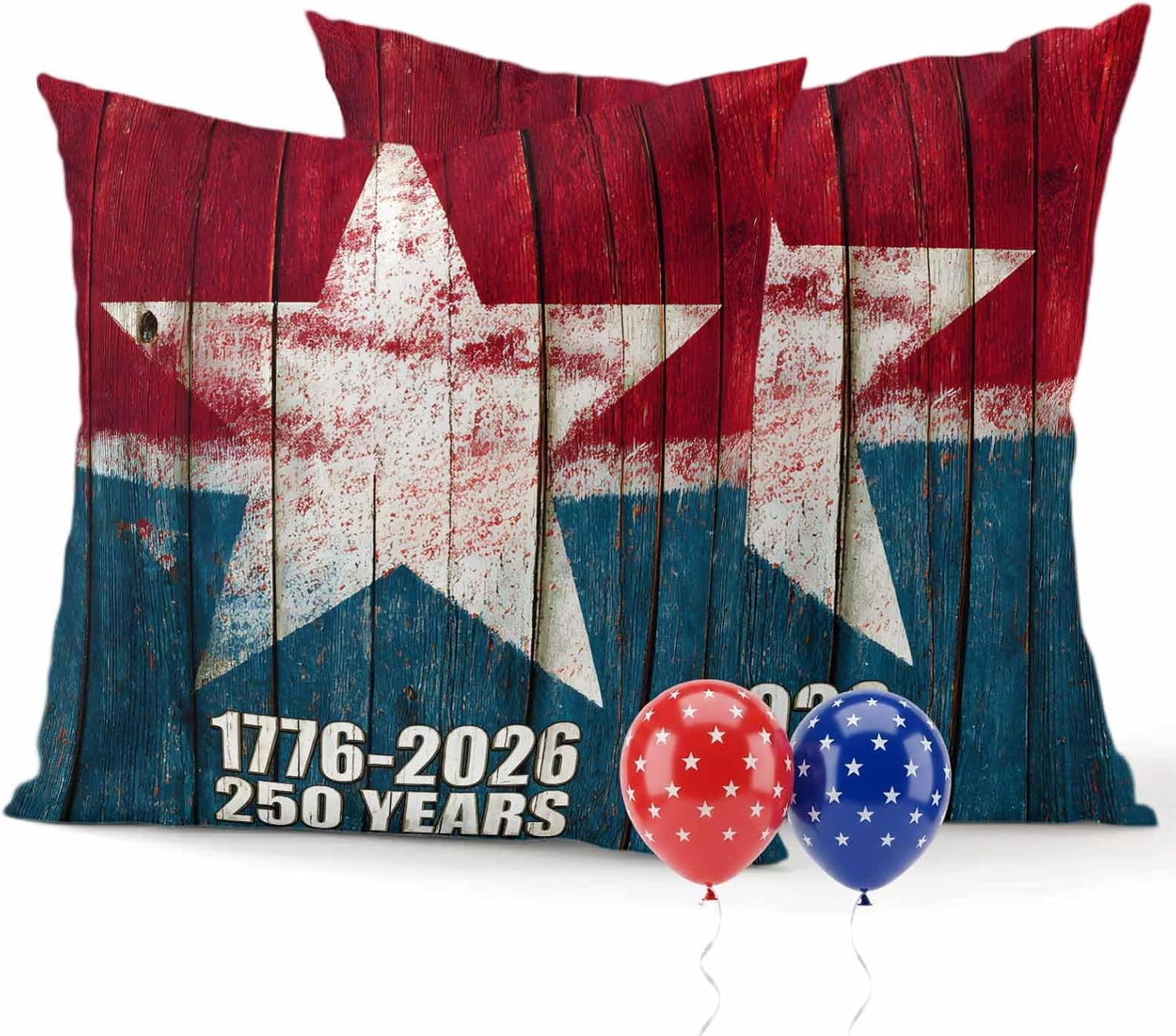 250 Years Independence Day Throw Pillow Covers 20x20 inch Set of 2, USA ...