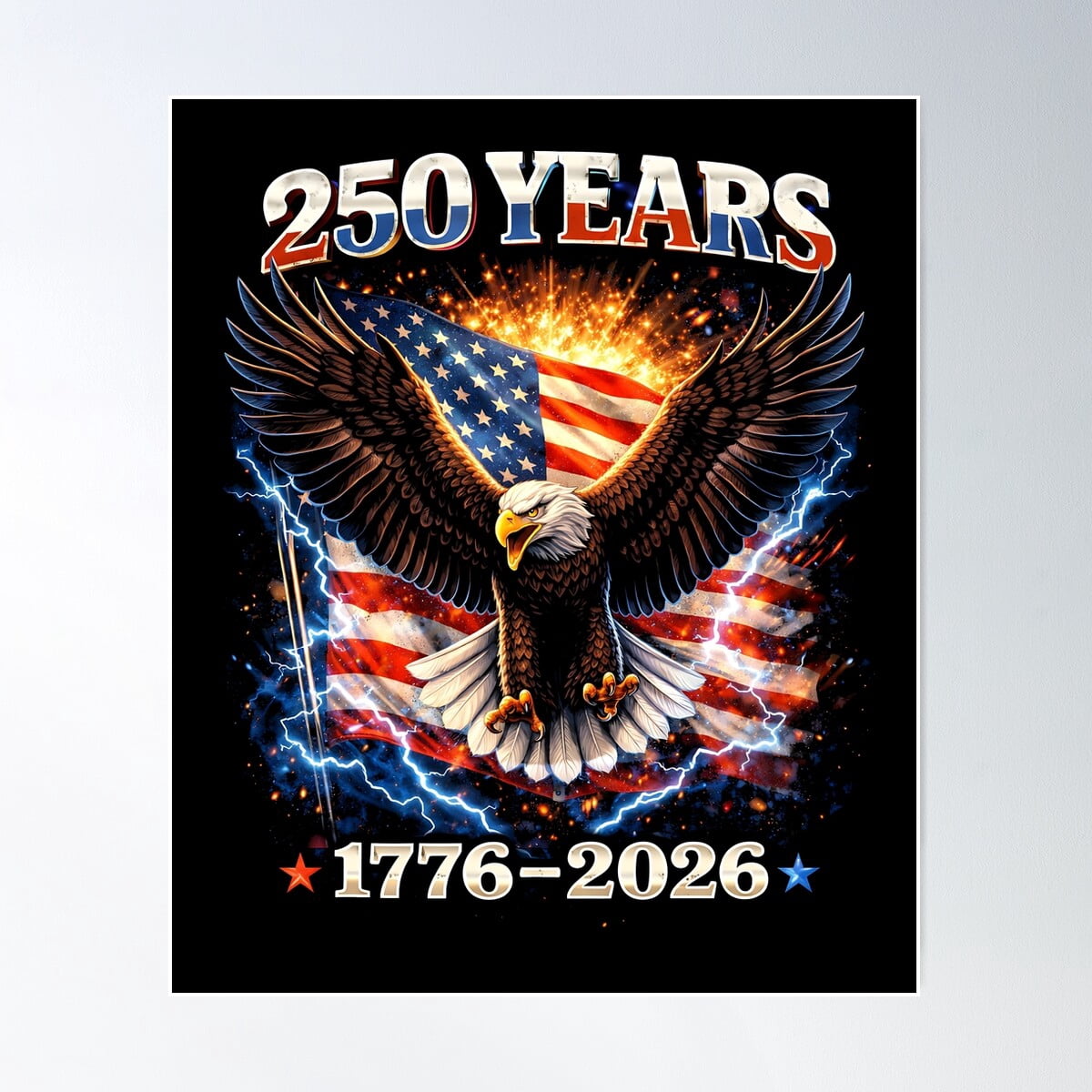 250 Years Of America Celebration Wall Art Unframed Paper Print ...