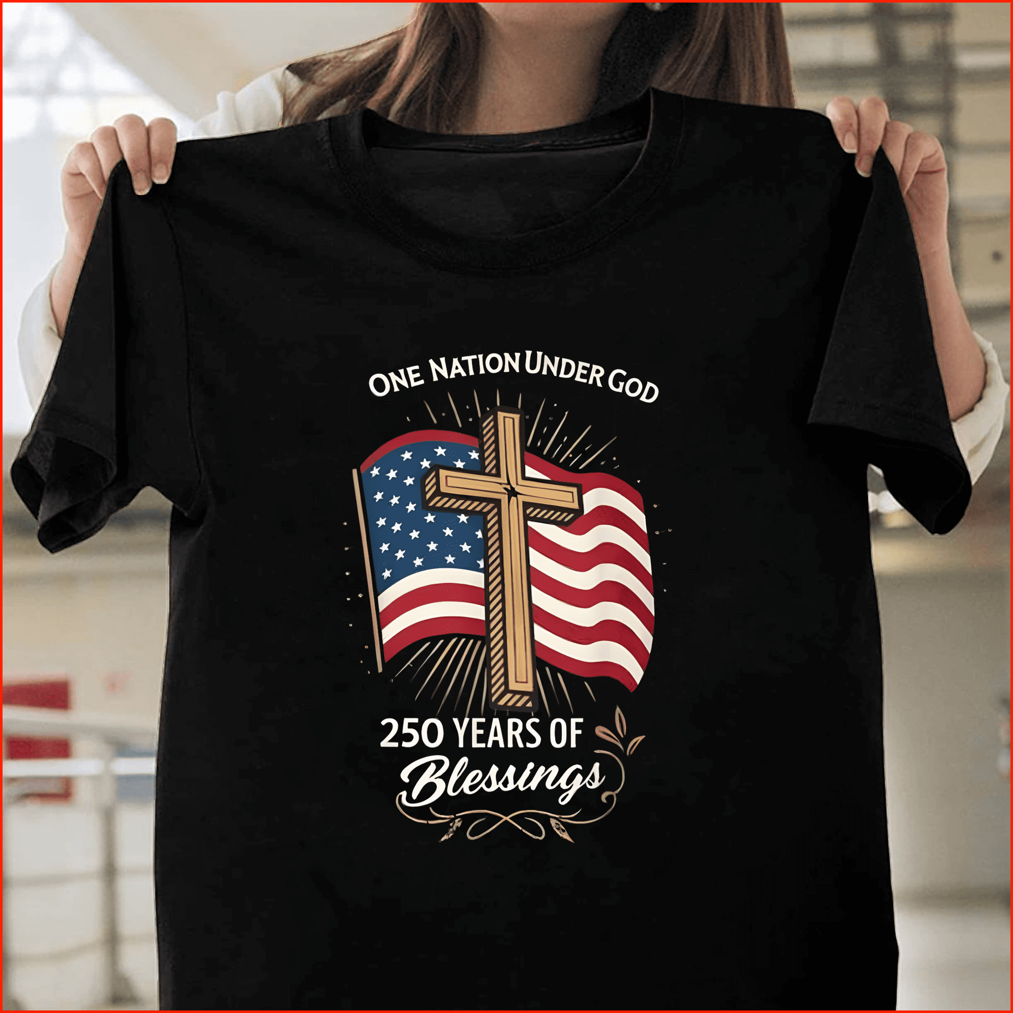 250 Years Of Blessing America's Anniversary And A USA Fun H314 V80609 ...