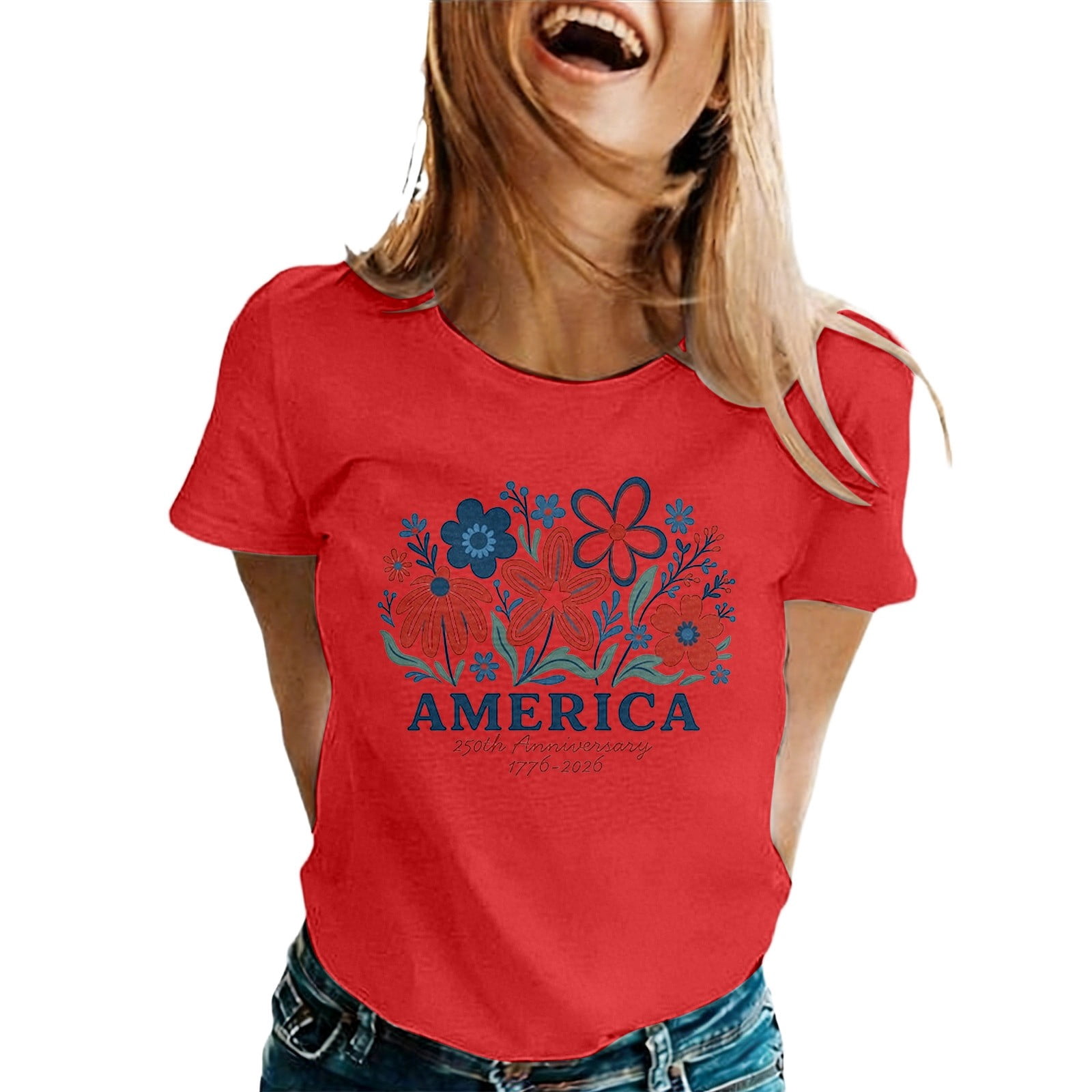 250 Years Of Freedom Shirt Flag Independence Tops America Flag Graphic ...