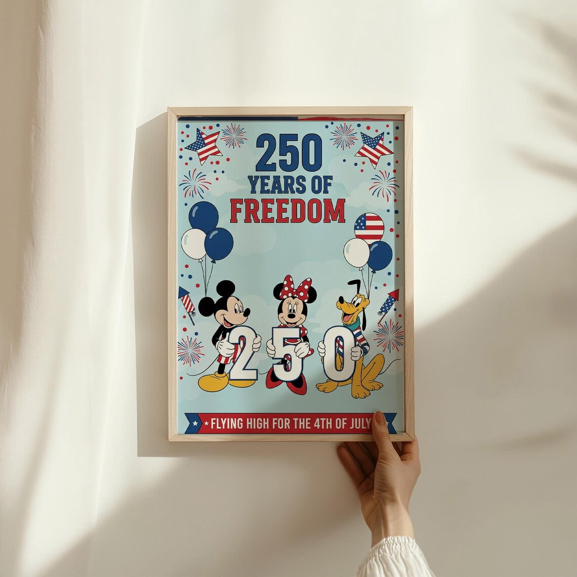 250 Years Of Freedom Wall Art USA 250th Anniversary Patriotic 4th Of ...