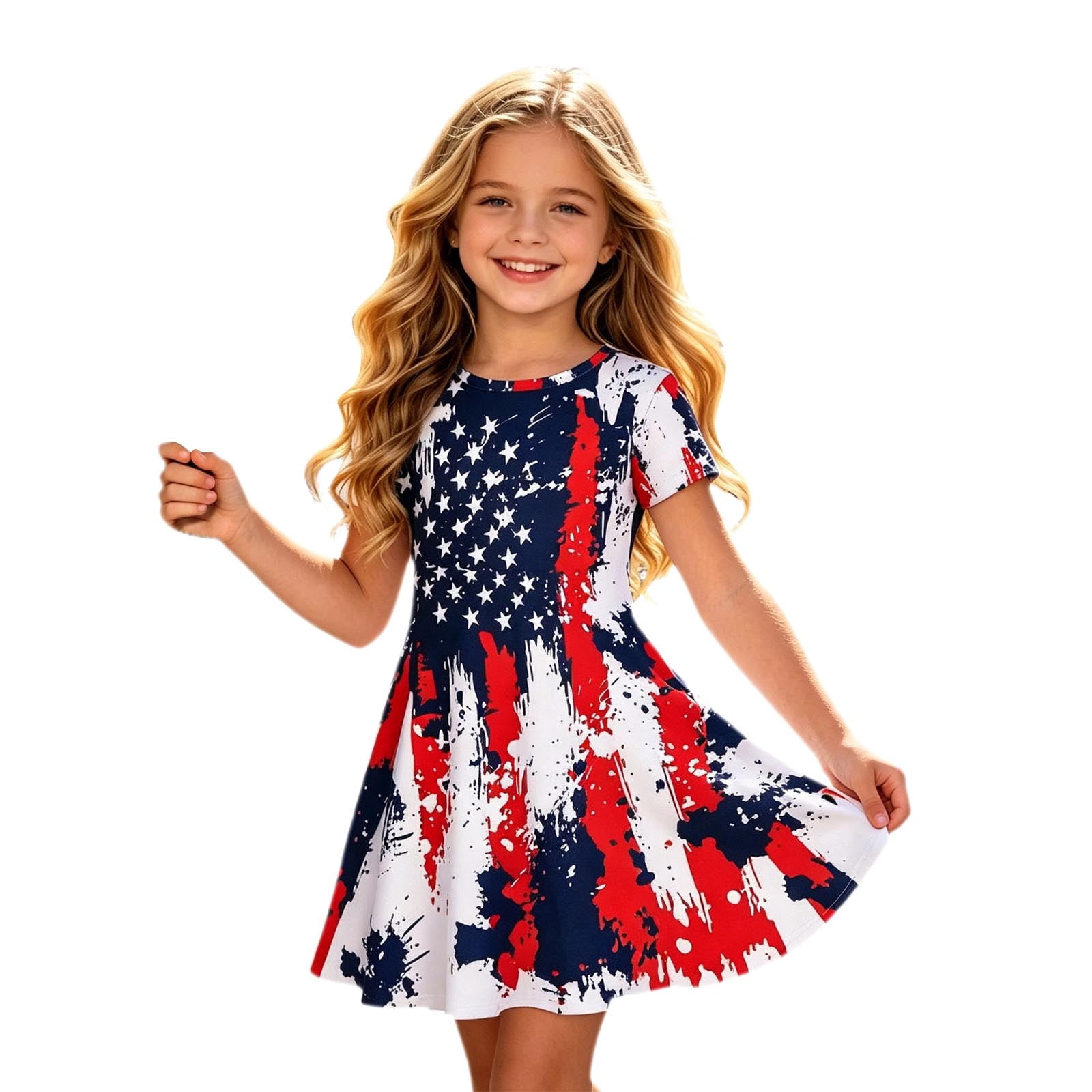 250 Years Of Freedom for Teen Girl Dresses Ruffle Sleeveless Dresses ...