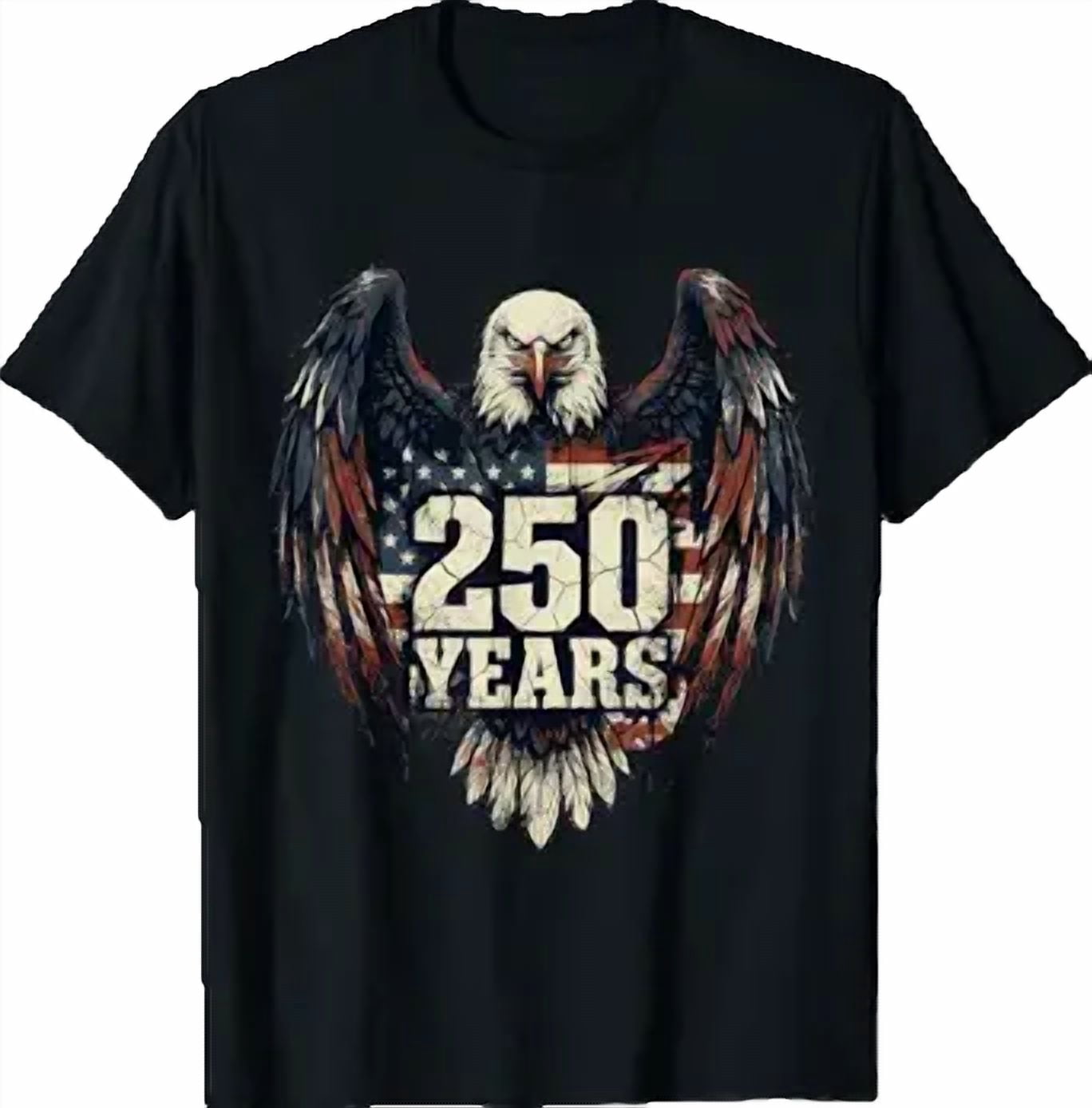 250 Years Patriotic American Flag 1776 2026 T-Shirt - Walmart.com