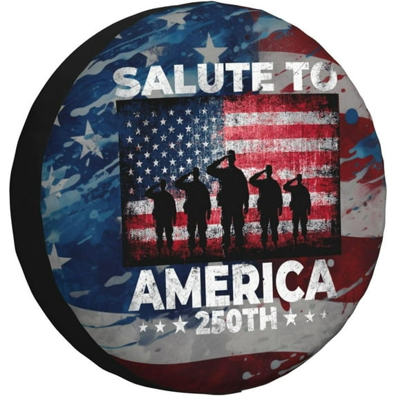 250 Years Salute to America 250th Anniversary Veterans Day Tire Cover ...