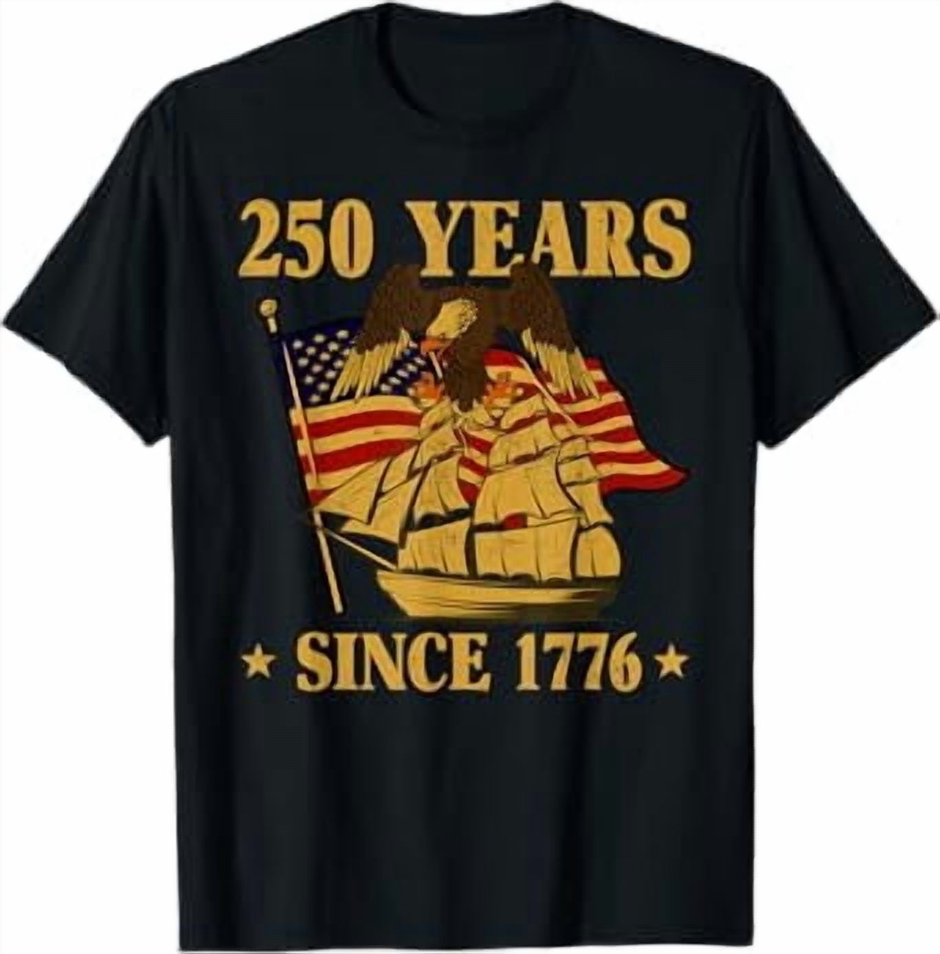 250 Years Since 1776 Patriotic Eagle American Flag Symbolic T-Shirt ...