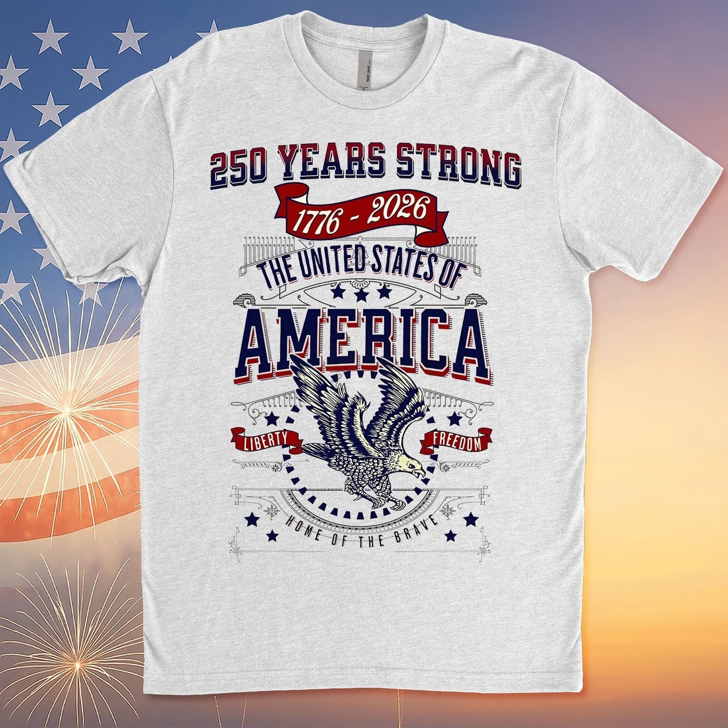 250 Years Strong USA Shirt Happy 250th Birthday USA Patriotic T-Shirt ...