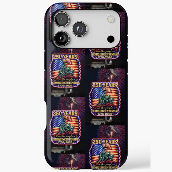 250 Years USA Flag Fireworks PatrioticPhone Case for iPhone 11 to 17 ...