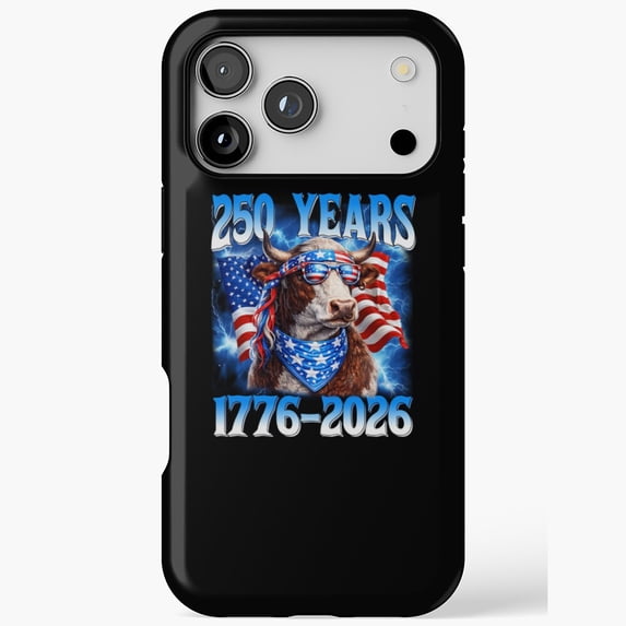 250 Years USA Patriotic Cow Celebration Holiday Phone Case for iPhone ...