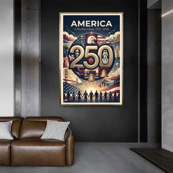 250 Years USA Print ÃƒÂ¢Ã¢â€šÂ¬Ã¢â‚¬Å“ 250th Anniversary Patriotic Wall ...