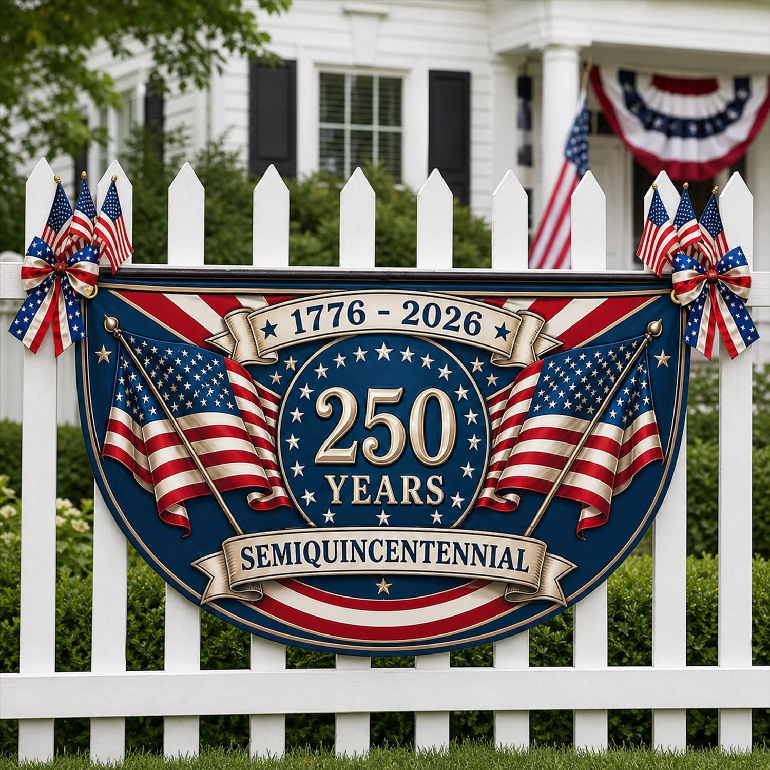 250 Years USA Semiquincentennial Banner, America 250th Anniversary Fan ...