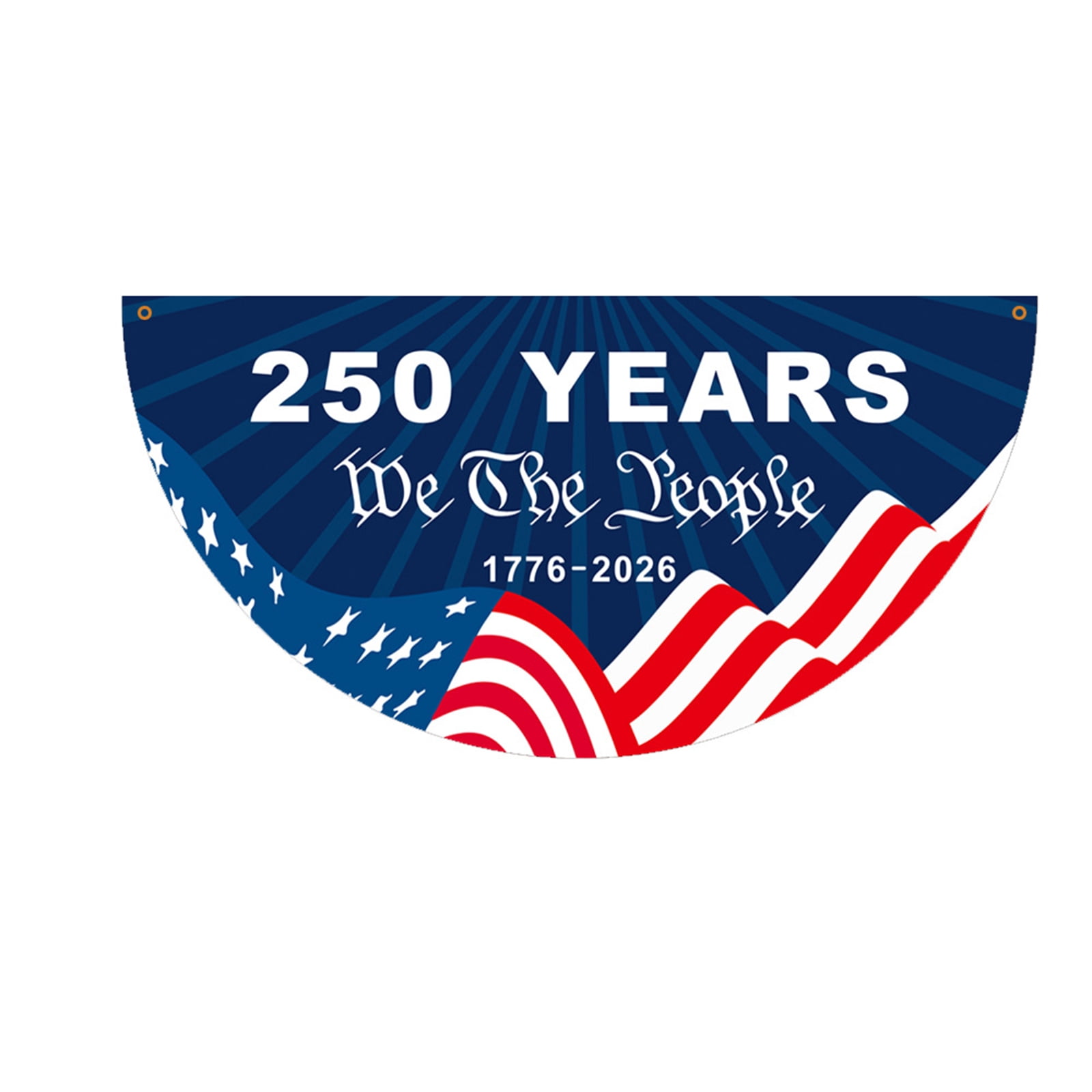 250 Years We The People Fan‑Shaped Flag, 1776‑2026 Patriotic Double ...