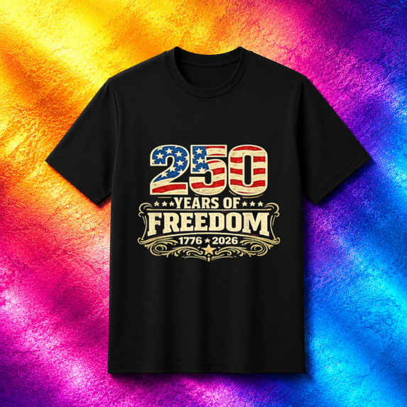 250 Years of Freedom 1776-2026 250th Independence Men Women T-Shirt, S ...