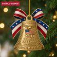 250 Years of Freedom Acrylic Ornament, America 250th Birthday Keepsake ...