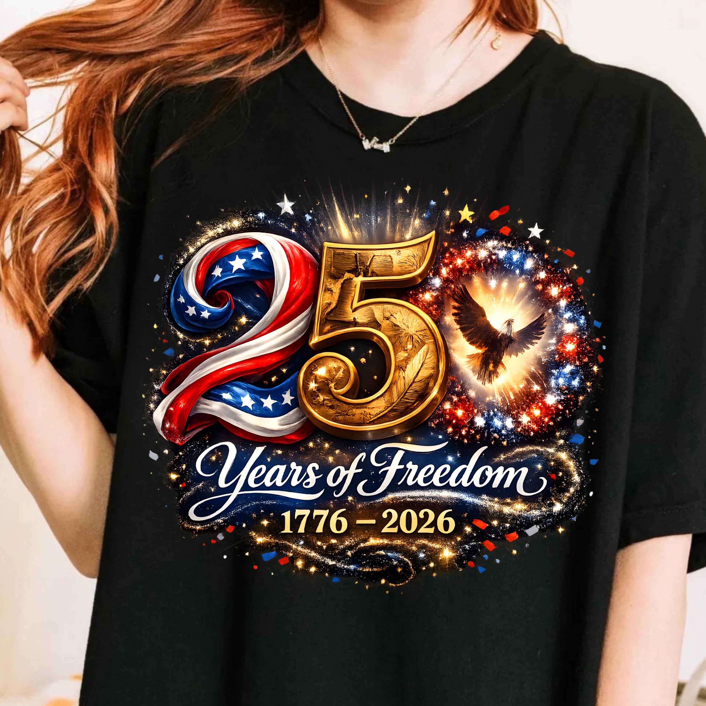 250 Years of Freedom America Shirt 1776 2026 Patriotic T Shirt Design ...