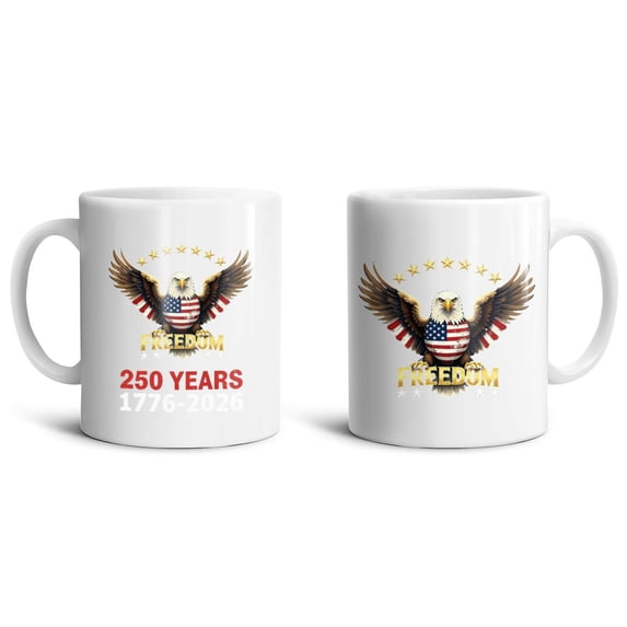 250 Years of Freedom Coffee Mug Created for Independence Day Fans, 11oz ...