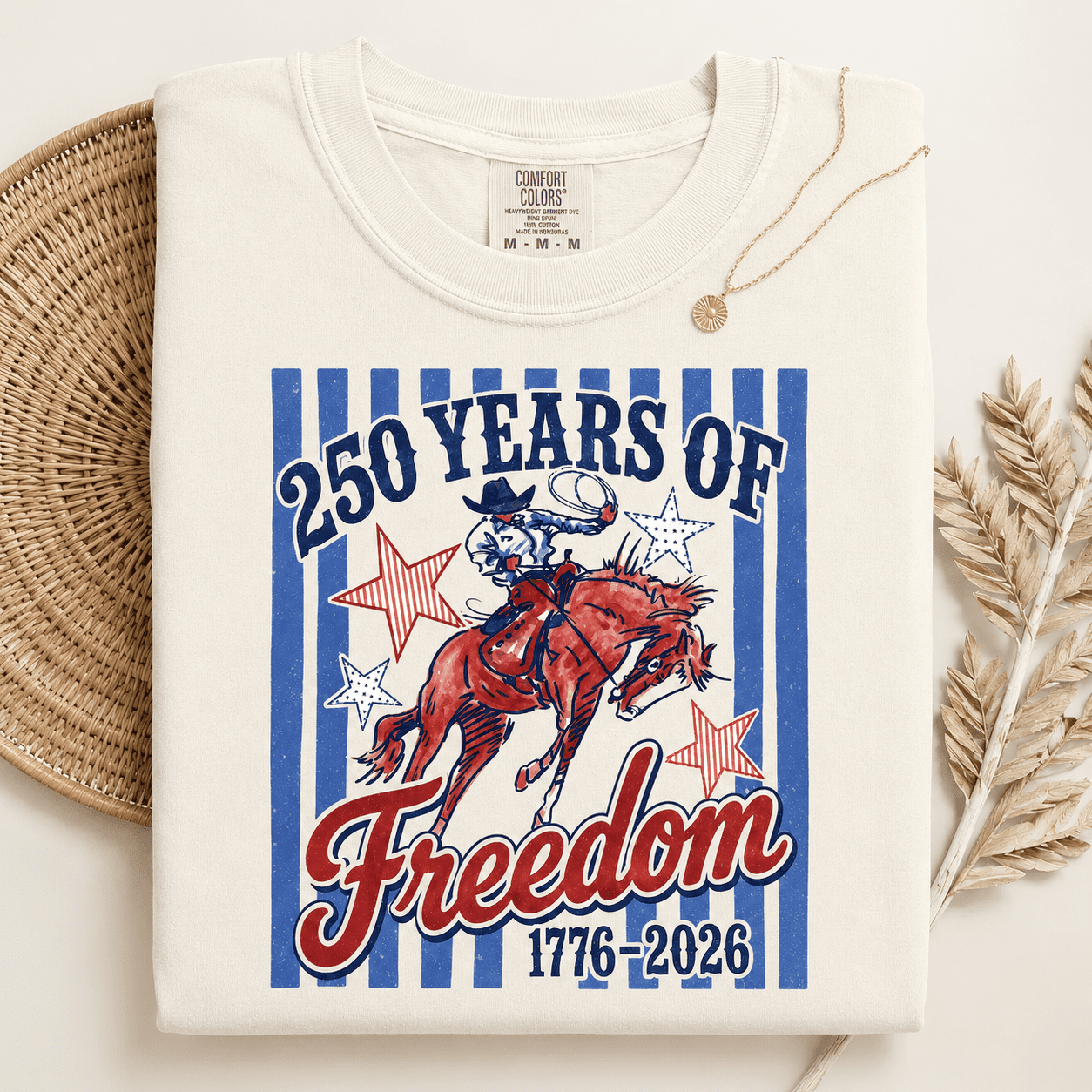250 Years of Freedom Comfort Colors Shirt, 1776-2026 Patriotic Rodeo ...