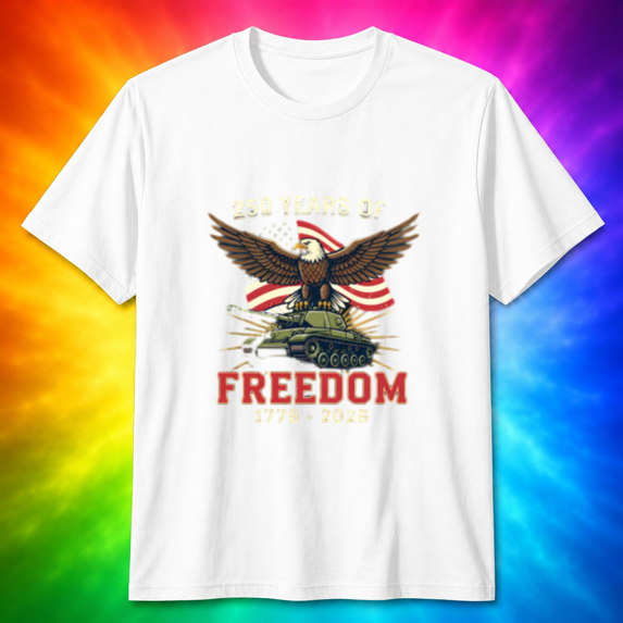 250 Years of Freedom Eagle Tank USA Patriotic T-Shirt, for men & women ...