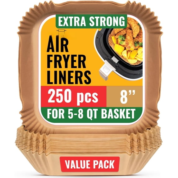 250 count Air Fryer Liners, Disposable Airfryer Paper Liners - Non- and ...