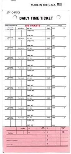 250 ct- Mechanics Daily Time Job Tickets-3 Part Carbon Form JT-10-PSG ...